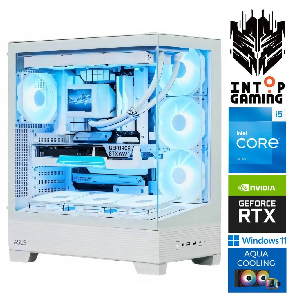 Stacionarus kompiuteris Intop Aqua i5-14400F, 3 TB, DDR5 16 GB, SSD+HDD ...