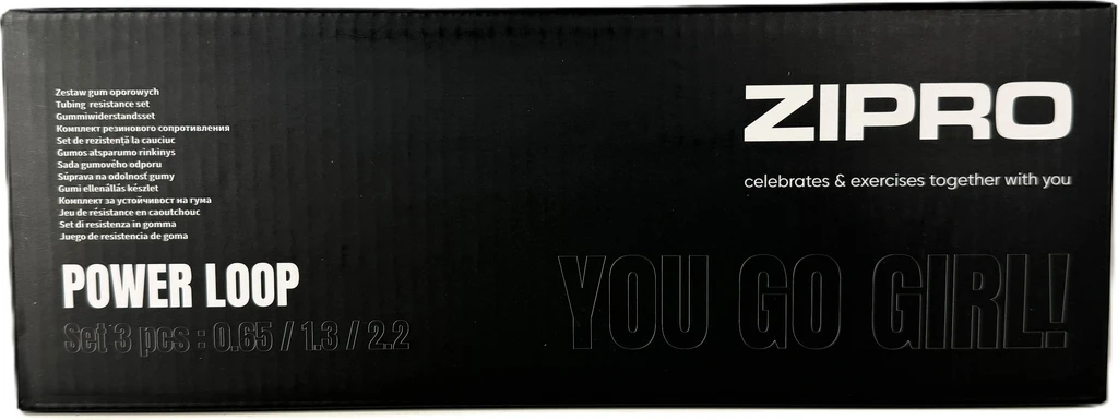 Pasipriešinimo guma Zipro Power You Go Girl, 30 - 35 cm x 2 cm, juoda ...