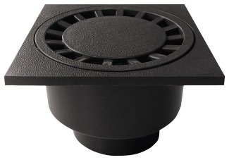 Trapas ACO, 20x20cm, iš ABS plastiko, juodas, su vert. 110mm ištekėjimu, 1,4 l/s, A15, 310094 ...