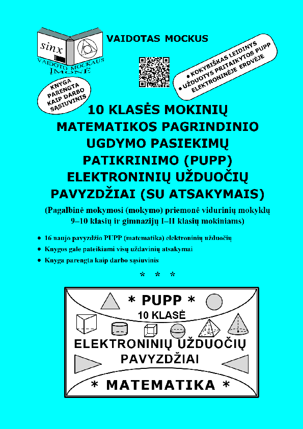10 Klasės Mokinių Matematikos Pagrindinio Ugdymo Pasiekimų Patikrinimo Pupp Elektroninių