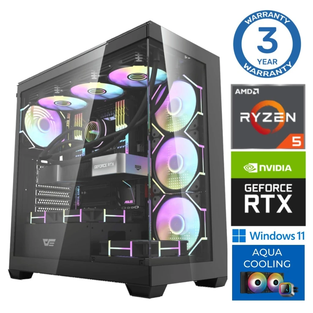 Stacionarus kompiuteris Intop AMD Ryzen 5 7600X, DDR5 64 GB, SSD 1 TB ...