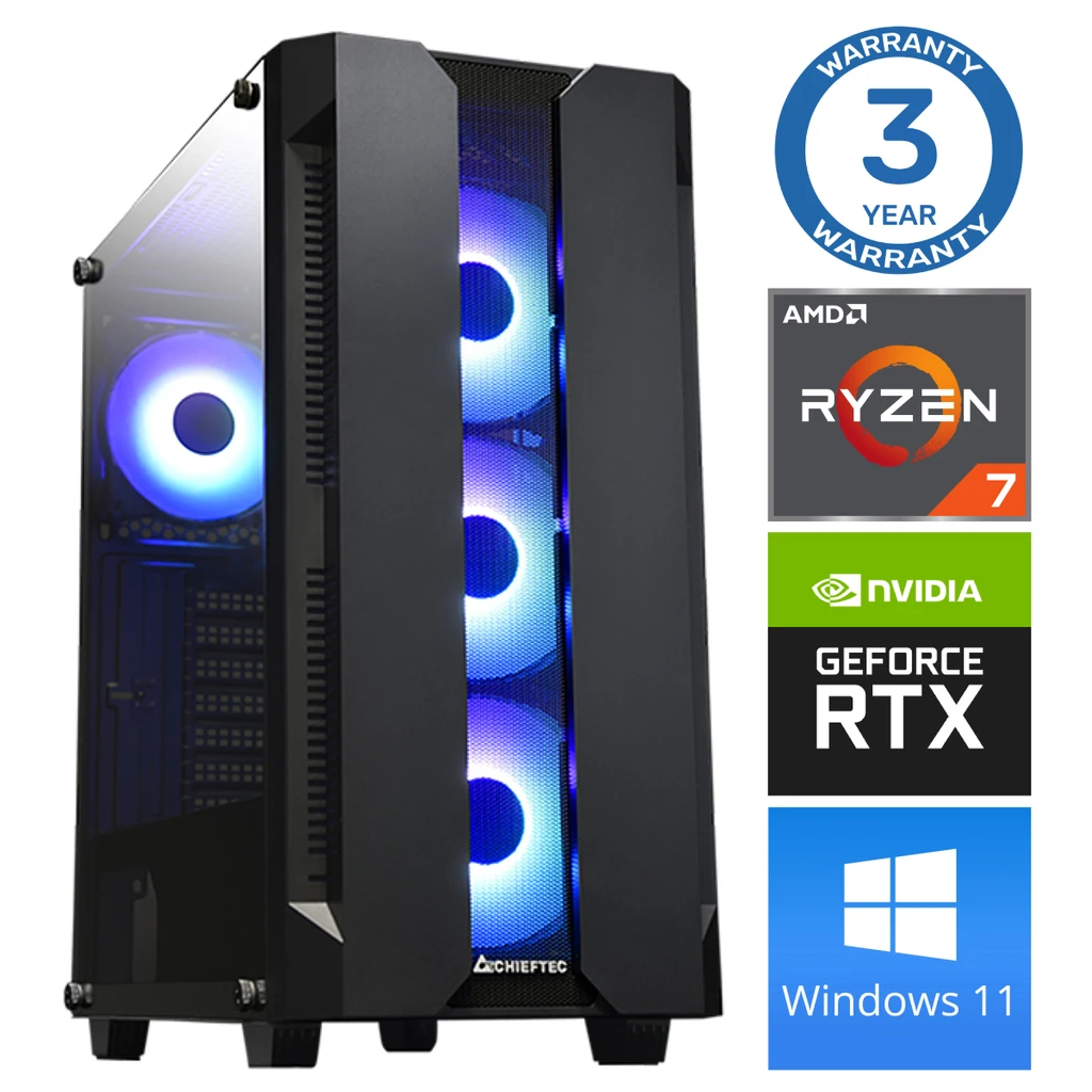 Stacionarus kompiuteris Intop AMD Ryzen 7 5700X, DDR4 32 GB, SSD+HDD ...