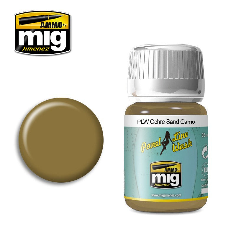 AMMO by MIG Jimenez AMMO MIG - Sendinimo priemonė PANEL LINE WASH OCHRE FOR SAND CAMO, 35ml ...
